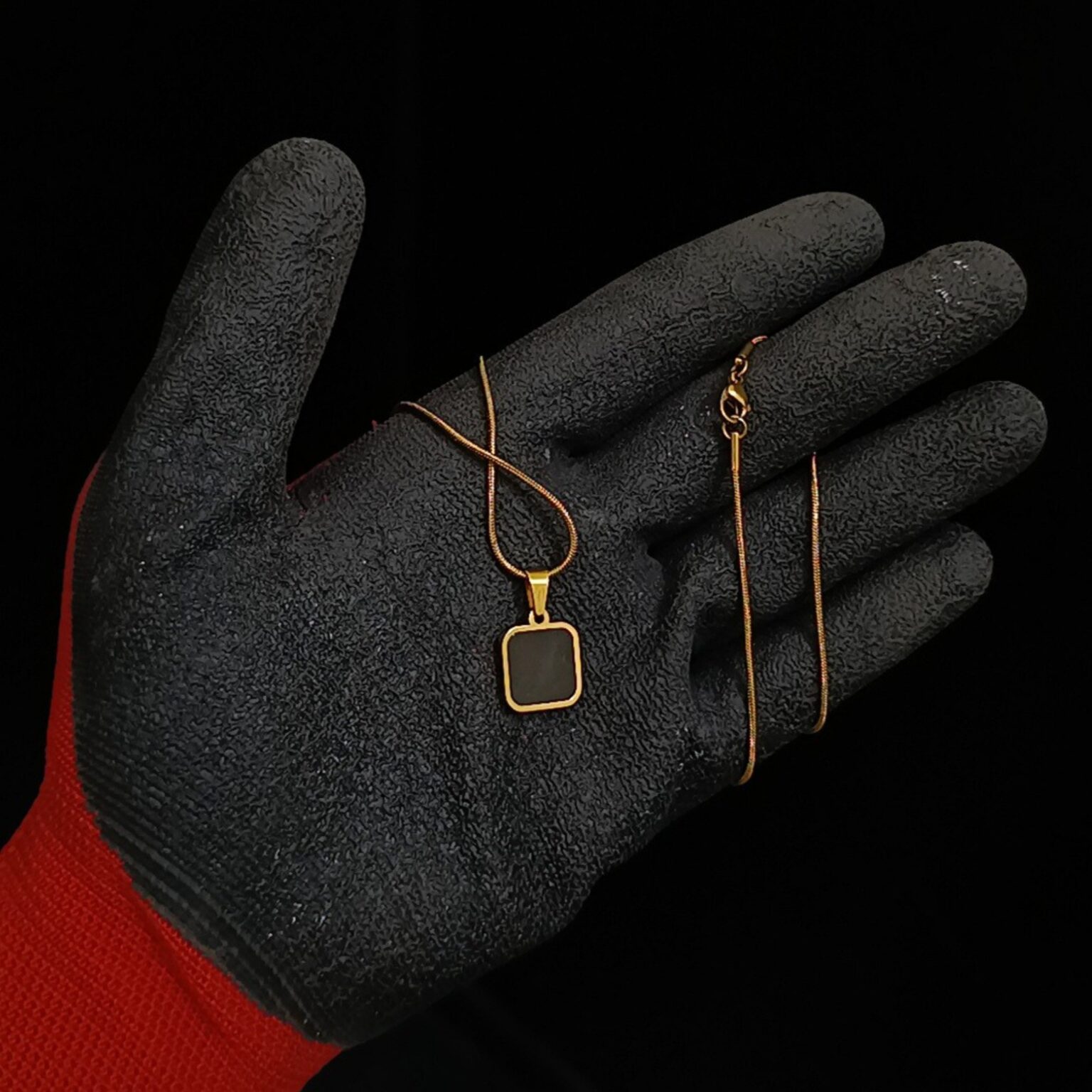 Eclipse Dual Gold Square Pendant 🌑🌕 – Tenzloop